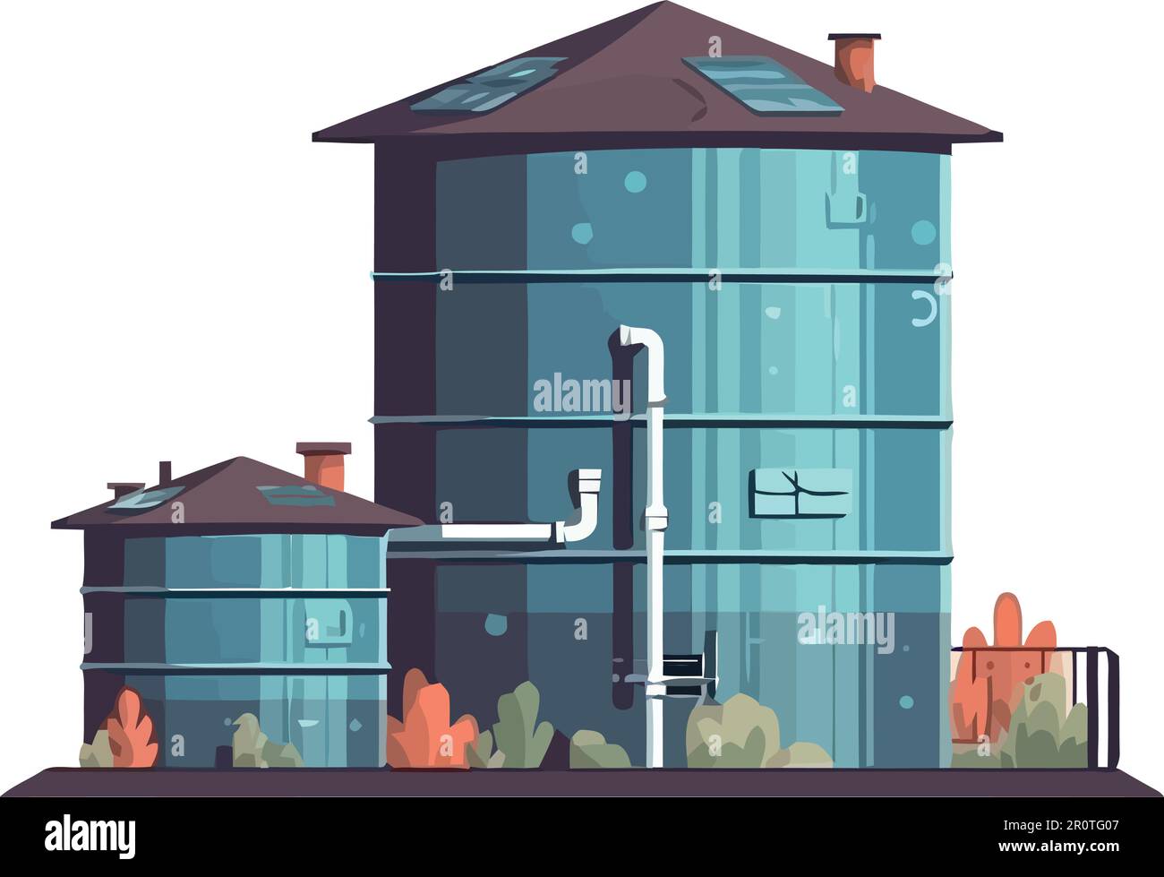 Farm tank with water reserve Stock Vector Image & Art - Alamy