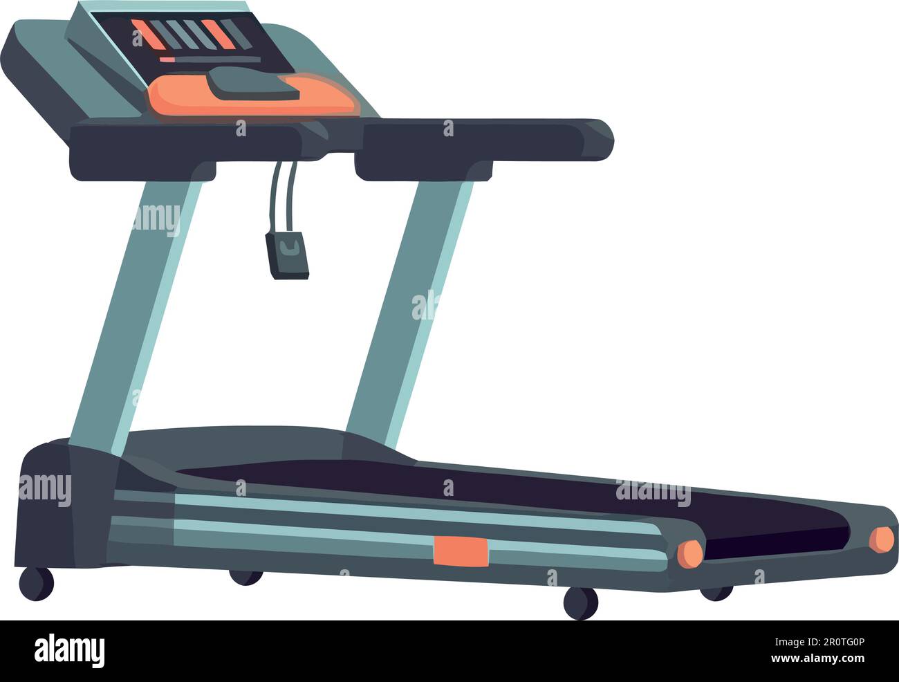 Modern treadmill on blue Stock Vector Images - Alamy
