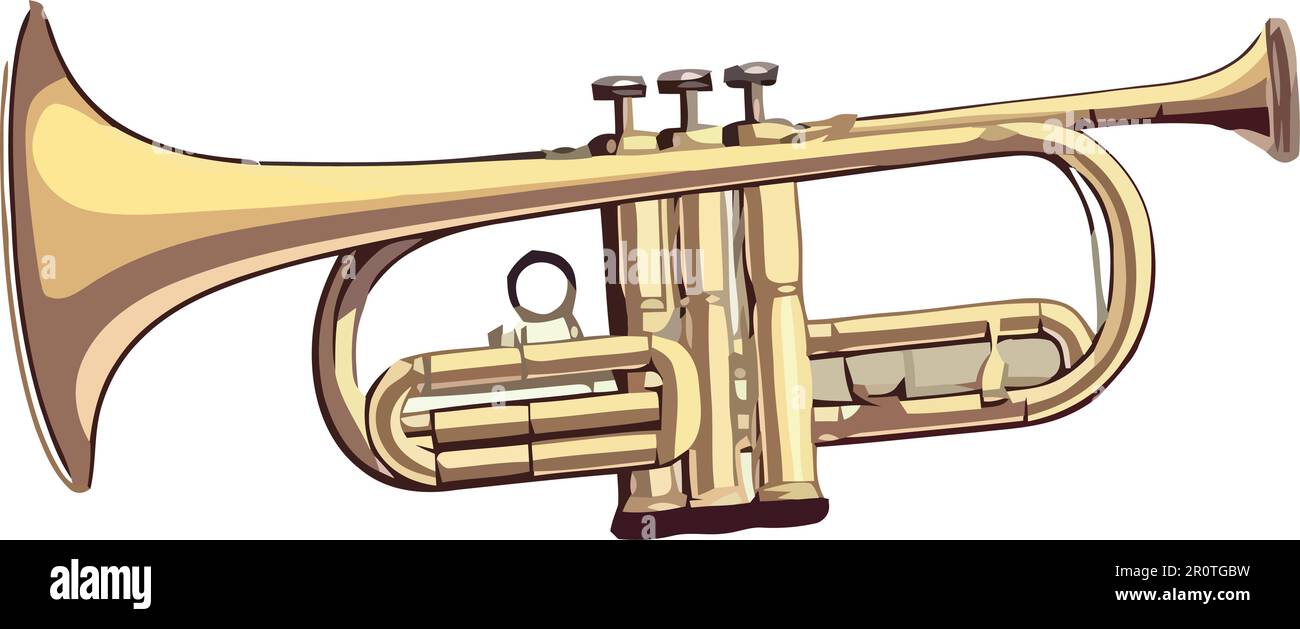 Classic trumpet illustration Stock Vector Image & Art - Alamy