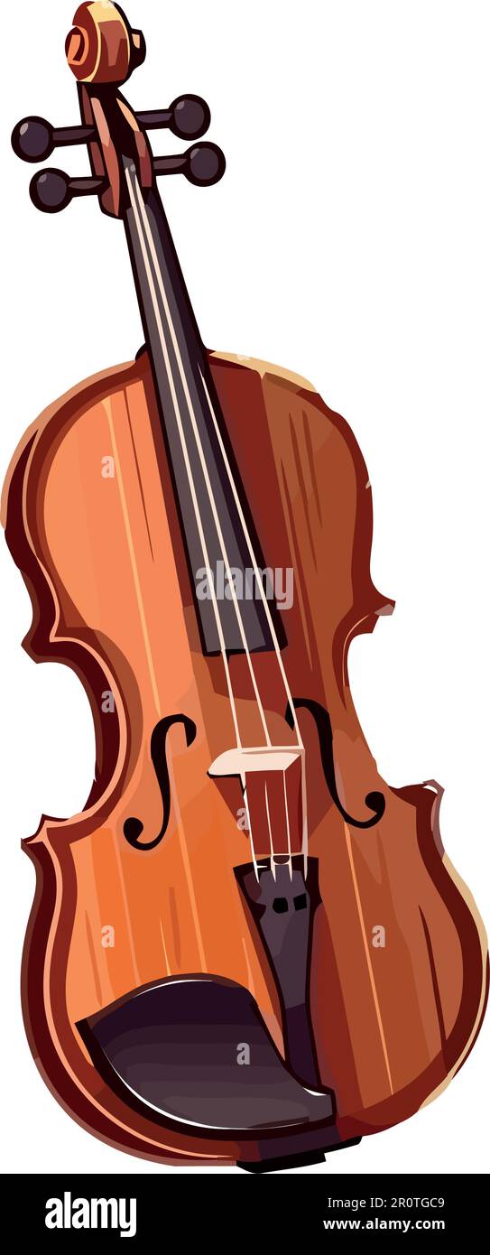 Wooden violin illustration Stock Vector Image & Art - Alamy