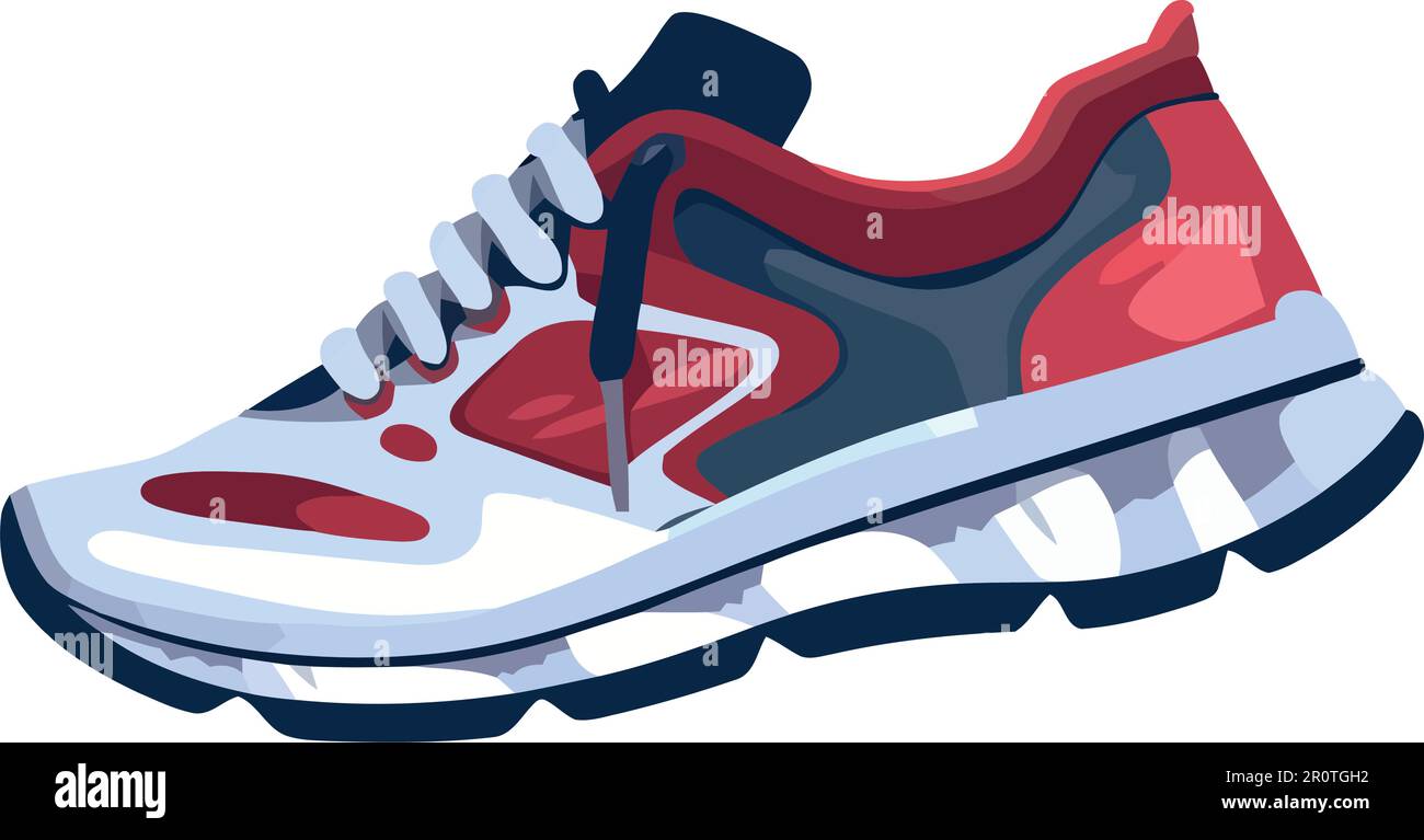 sports shoe symbolizes healthy athlete motion Stock Vector Image & Art ...