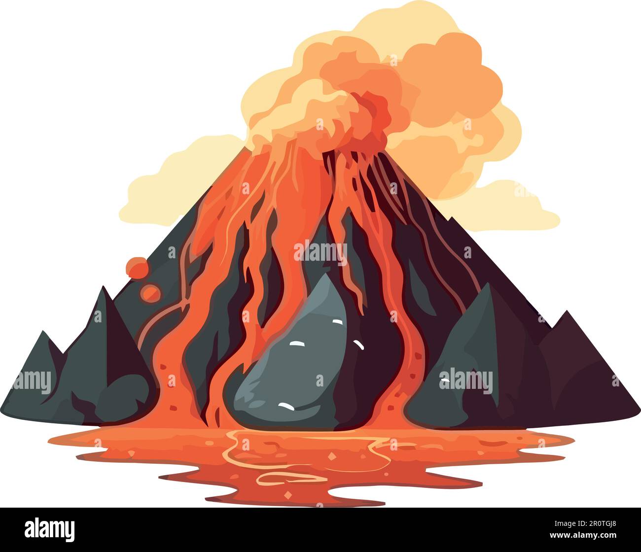 Exploding mountain peak Stock Vector Image & Art - Alamy