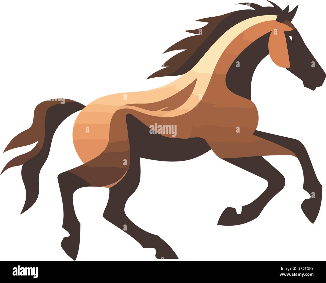 Running stallion silhouette symbol of freedom Stock Vector Image & Art ...