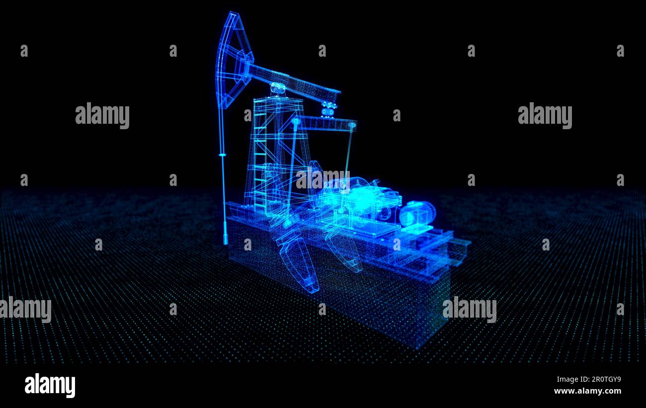 Oil pump jack under. Oil rig energy industrial machine for petroleum ...
