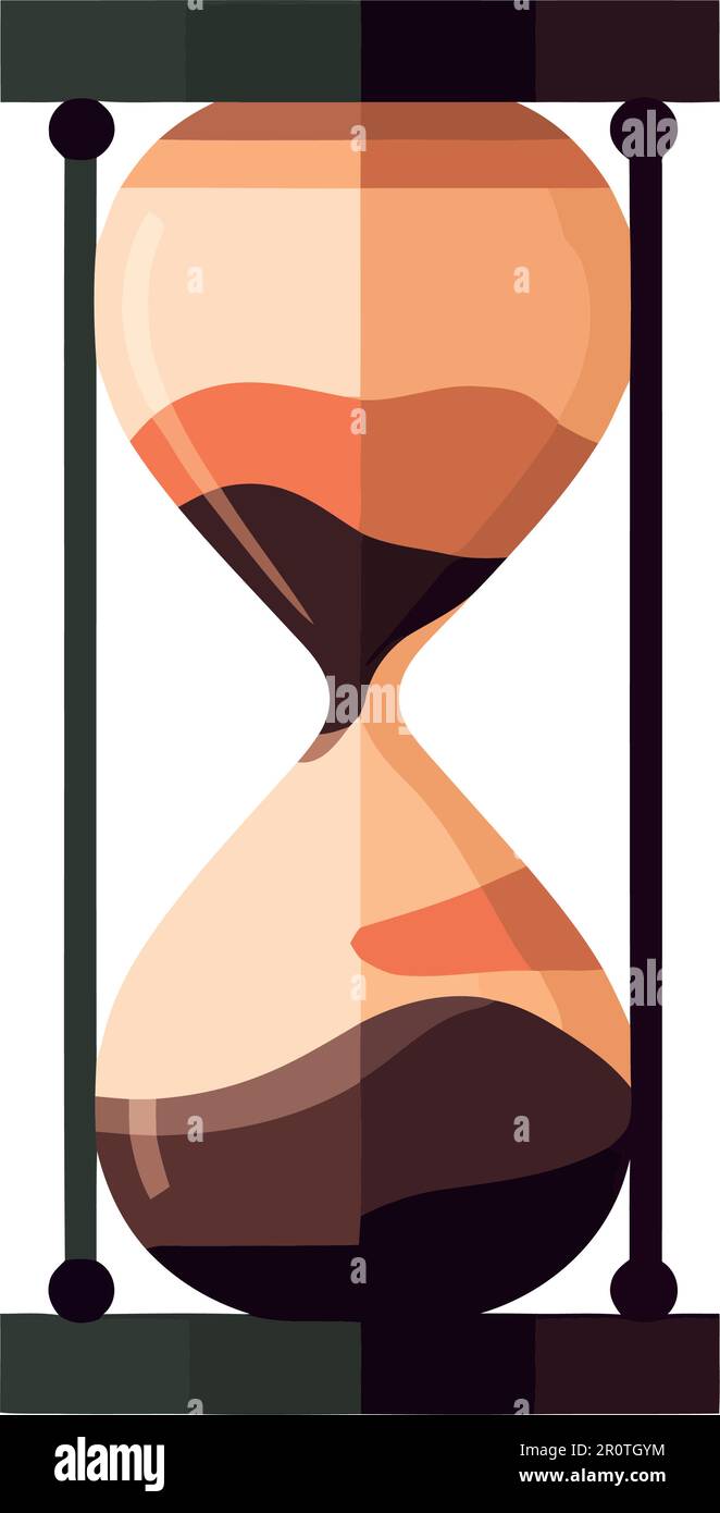 Time flows like sand in antique hourglass Stock Vector Image & Art - Alamy