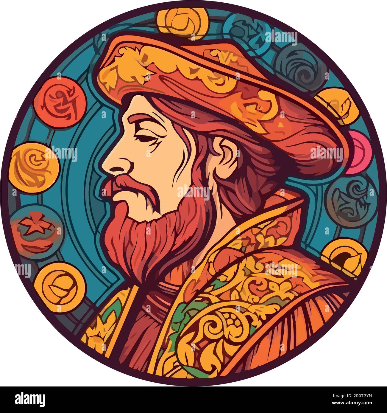 mans Faces with Beards Symbolize Religious Stock Vector Image & Art - Alamy