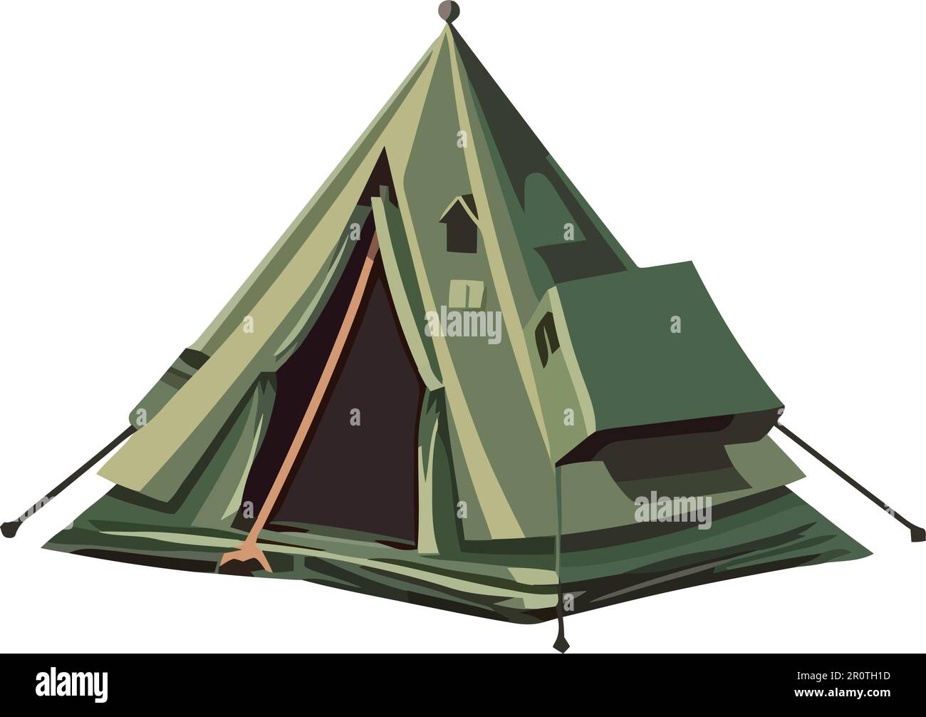 green tent vector illustration Stock Vector Image & Art - Alamy