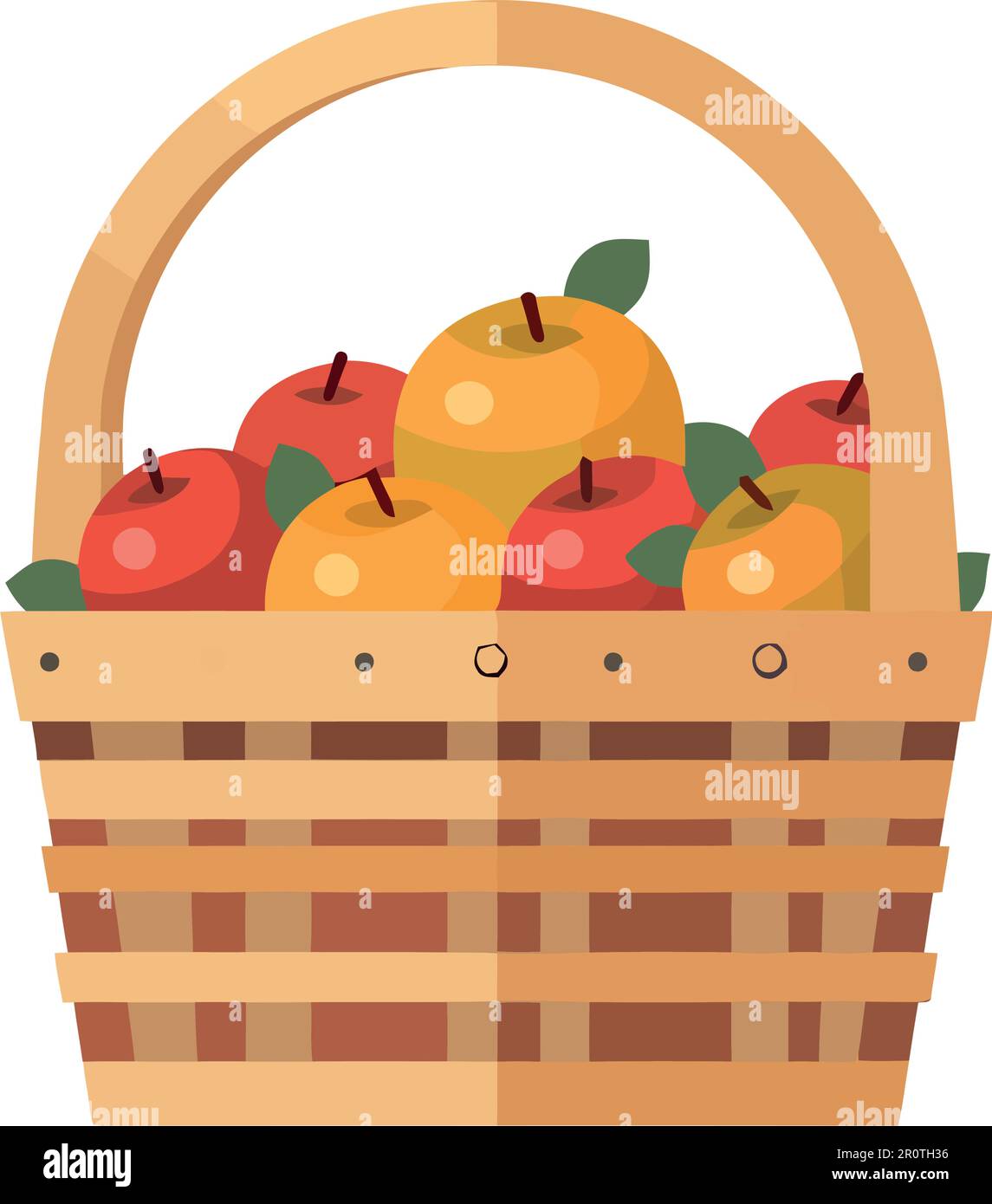 Basket full fresh autumn Stock Vector Images - Alamy