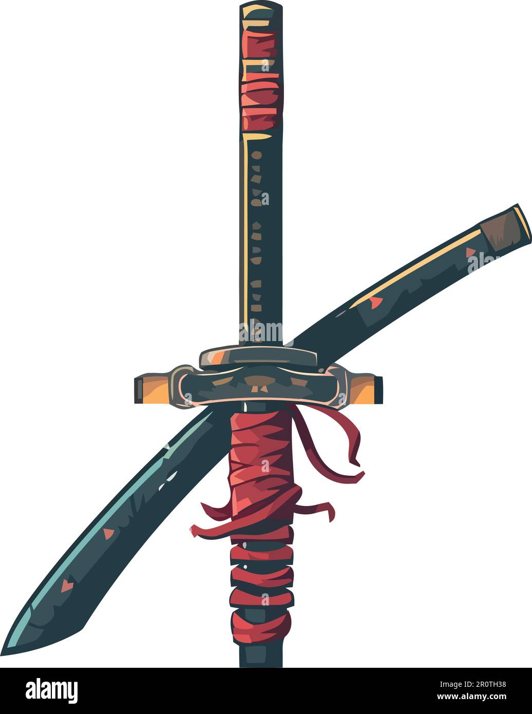 Japanese samurai sword illustration Stock Vector Image & Art - Alamy