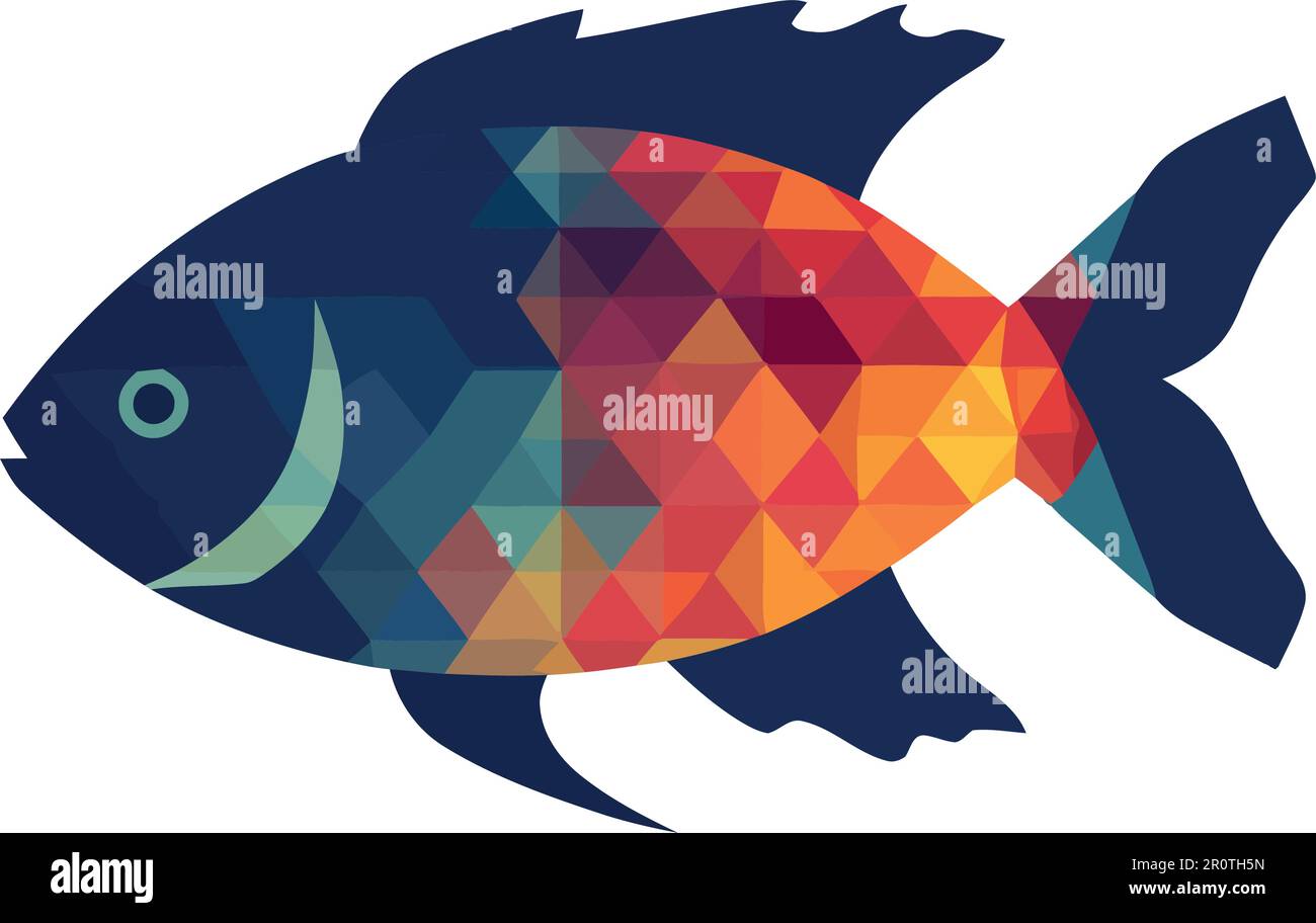 Swimming goldfish isolated in underwater reef Stock Vector Image & Art ...