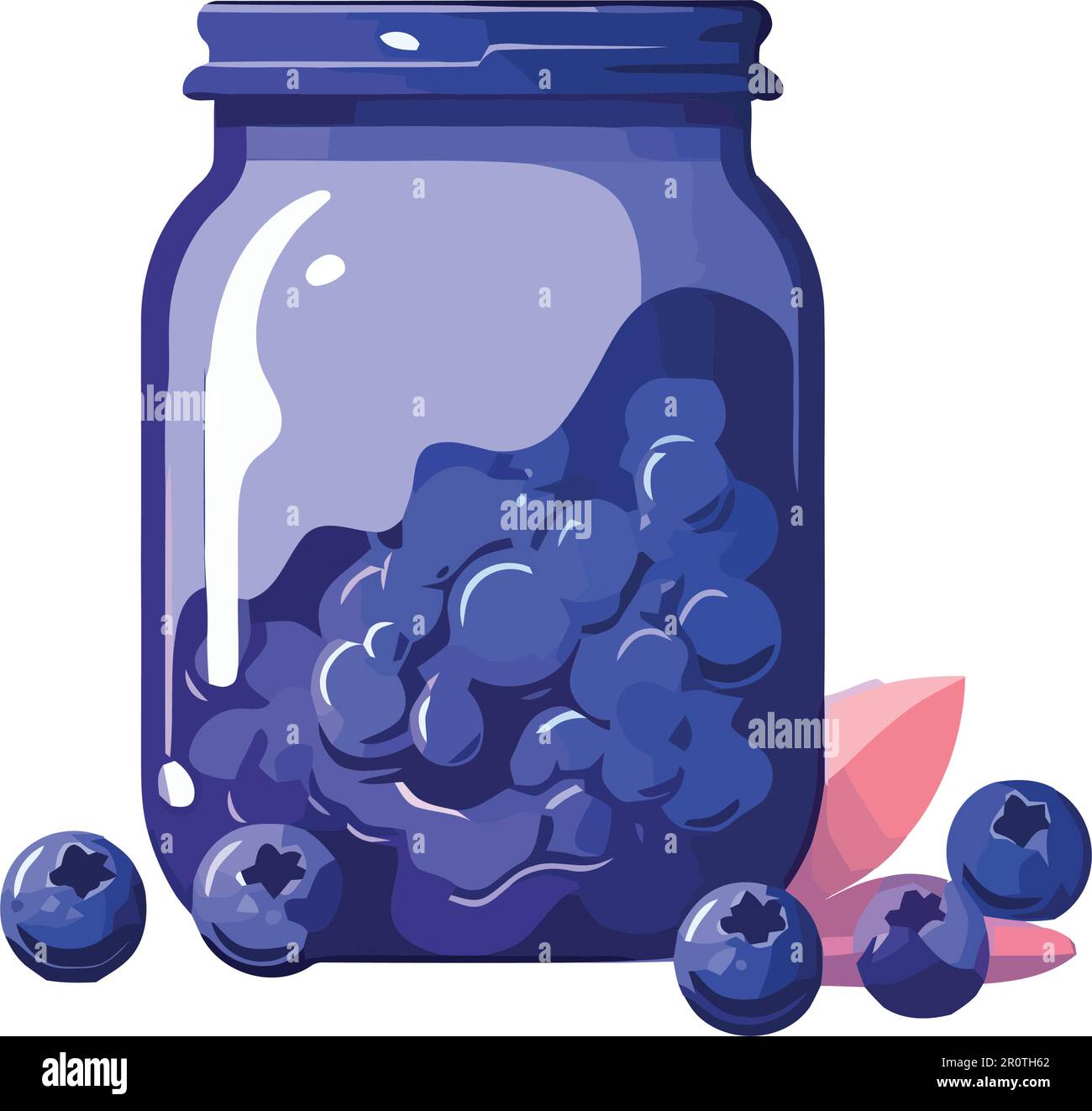 Blueberries plant icon cartoon hi-res stock photography and images - Alamy