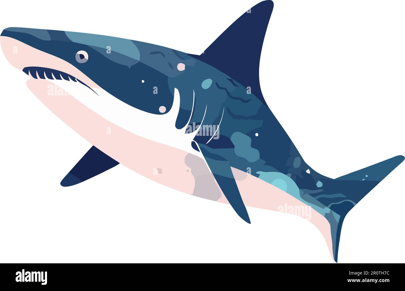 Aquatic fish with sharp teeth swimming underwater Stock Vector Image ...