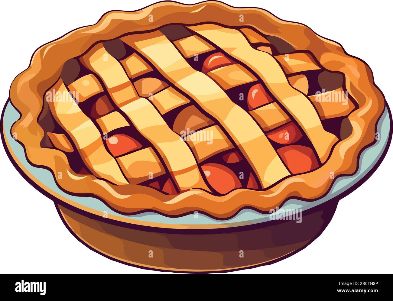 Baked sweet apple bread Stock Vector Images - Alamy