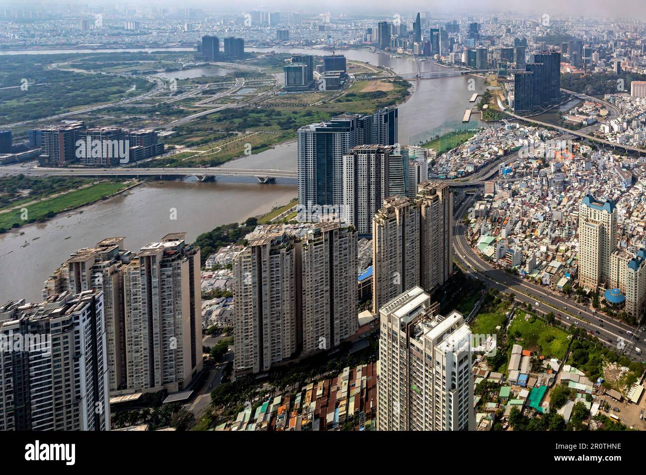Aerial view from Landmark 81 observation deck, Ho Chi Minh City ...