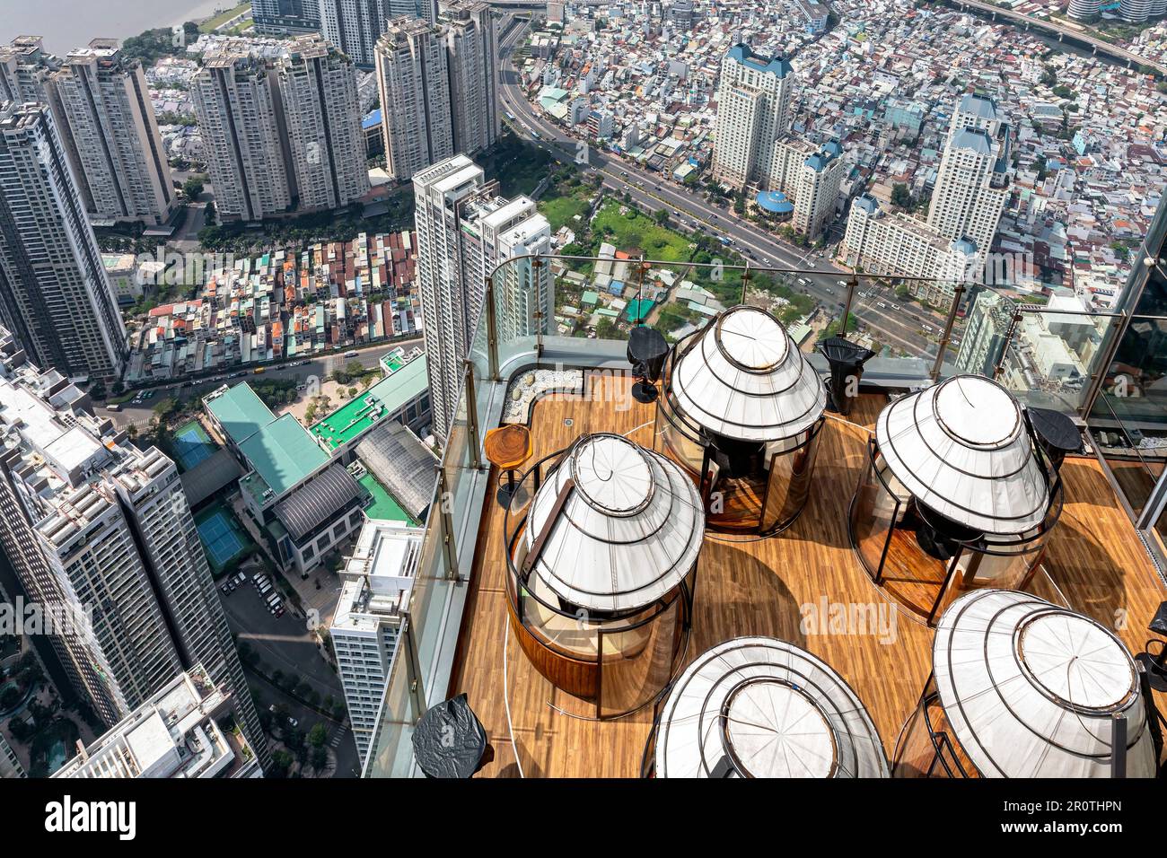 Aerial view from Landmark 81 observation deck, Ho Chi Minh City ...