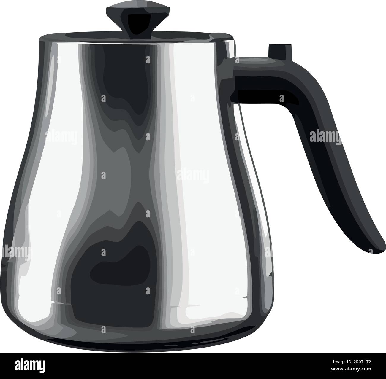 Shiny metal jug pouring liquid into mug Stock Vector Image & Art - Alamy