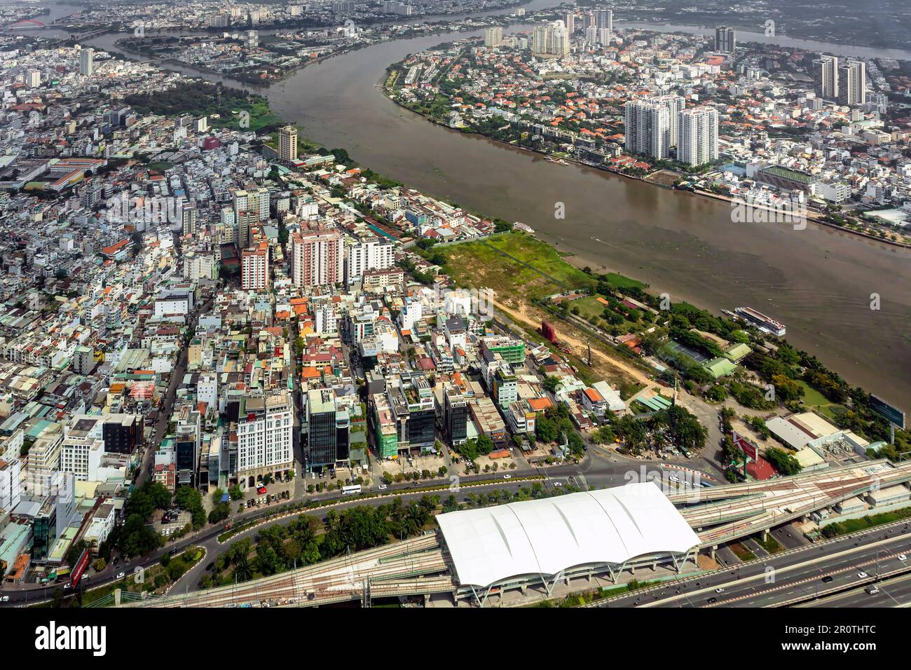Aerial view from Landmark 81 observation deck, Ho Chi Minh City ...