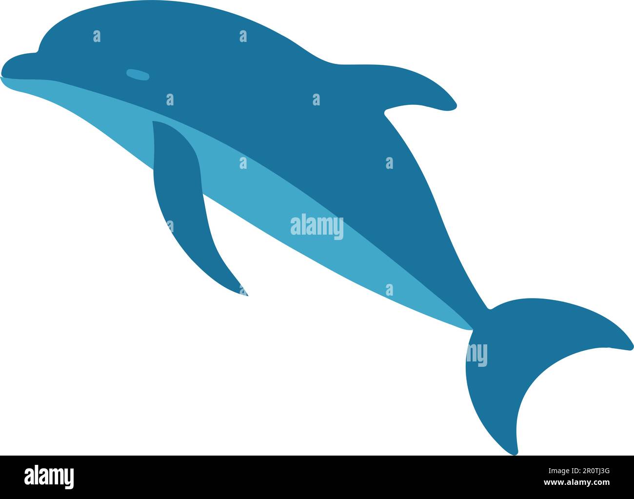 Cute dolphin swimming in blue underwater waves Stock Vector Image & Art ...