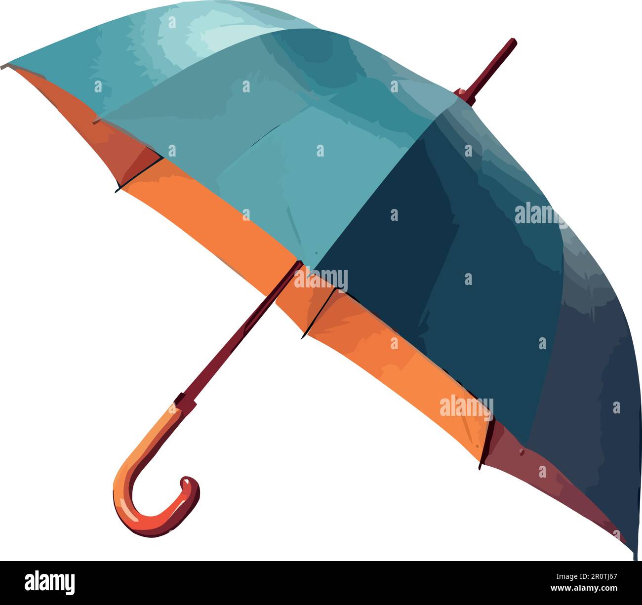 umbrella shelters from autumn rain outdoors Stock Vector Image & Art ...