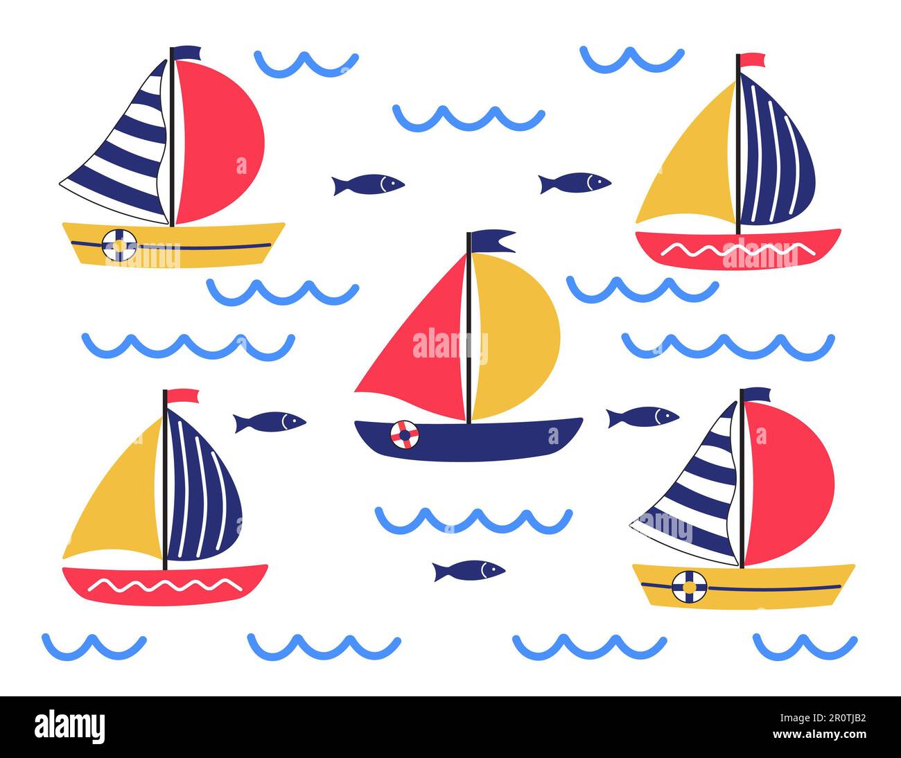 Blue sailing race Cut Out Stock Images & Pictures - Alamy