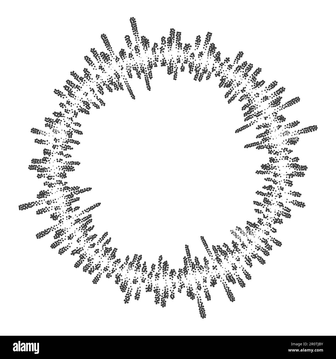 Sound wave pattern. Dotted music frequency. Halftone grunge border ...