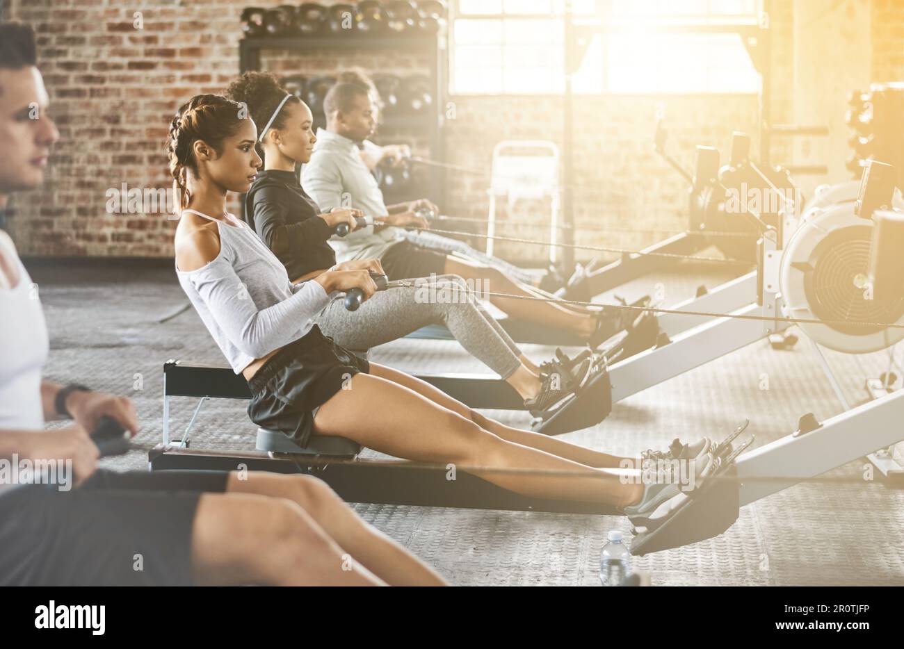 Indoor rowing group hi-res stock photography and images - Alamy