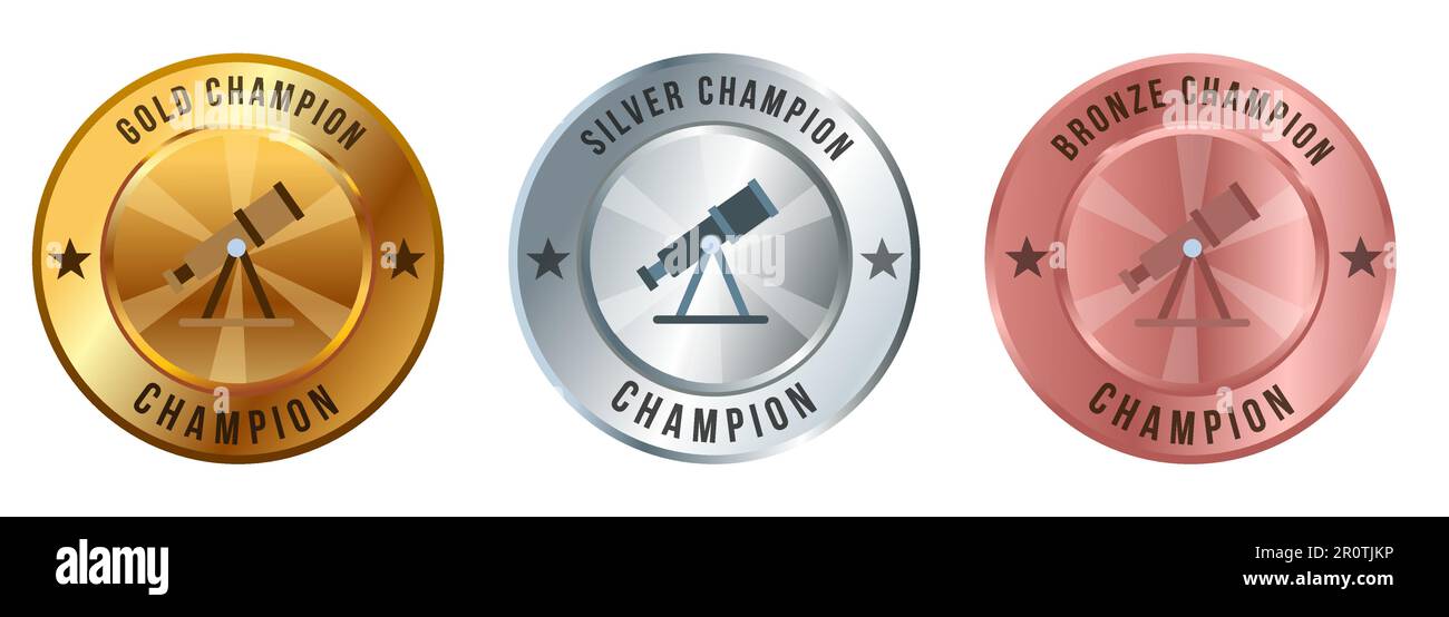 Telescope astronomy science space exploration competition gold silver ...