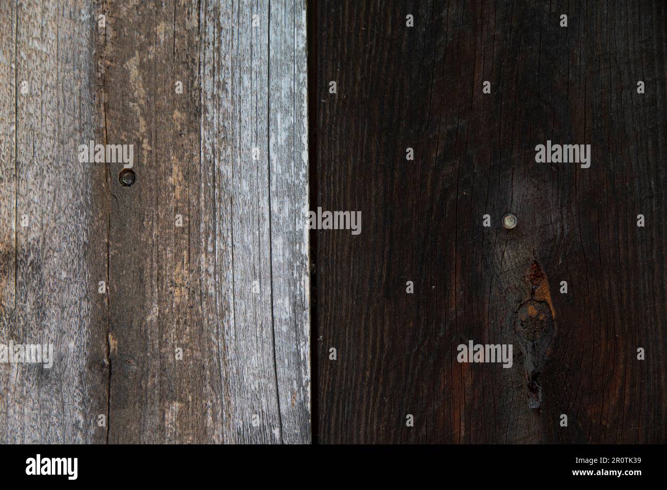 contrasting wood boards, concept yin and yang, dark and light, contrast ...