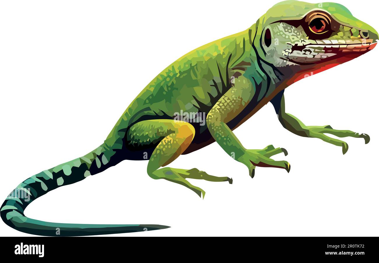 Gecko on yellow leaf Stock Vector Images - Alamy