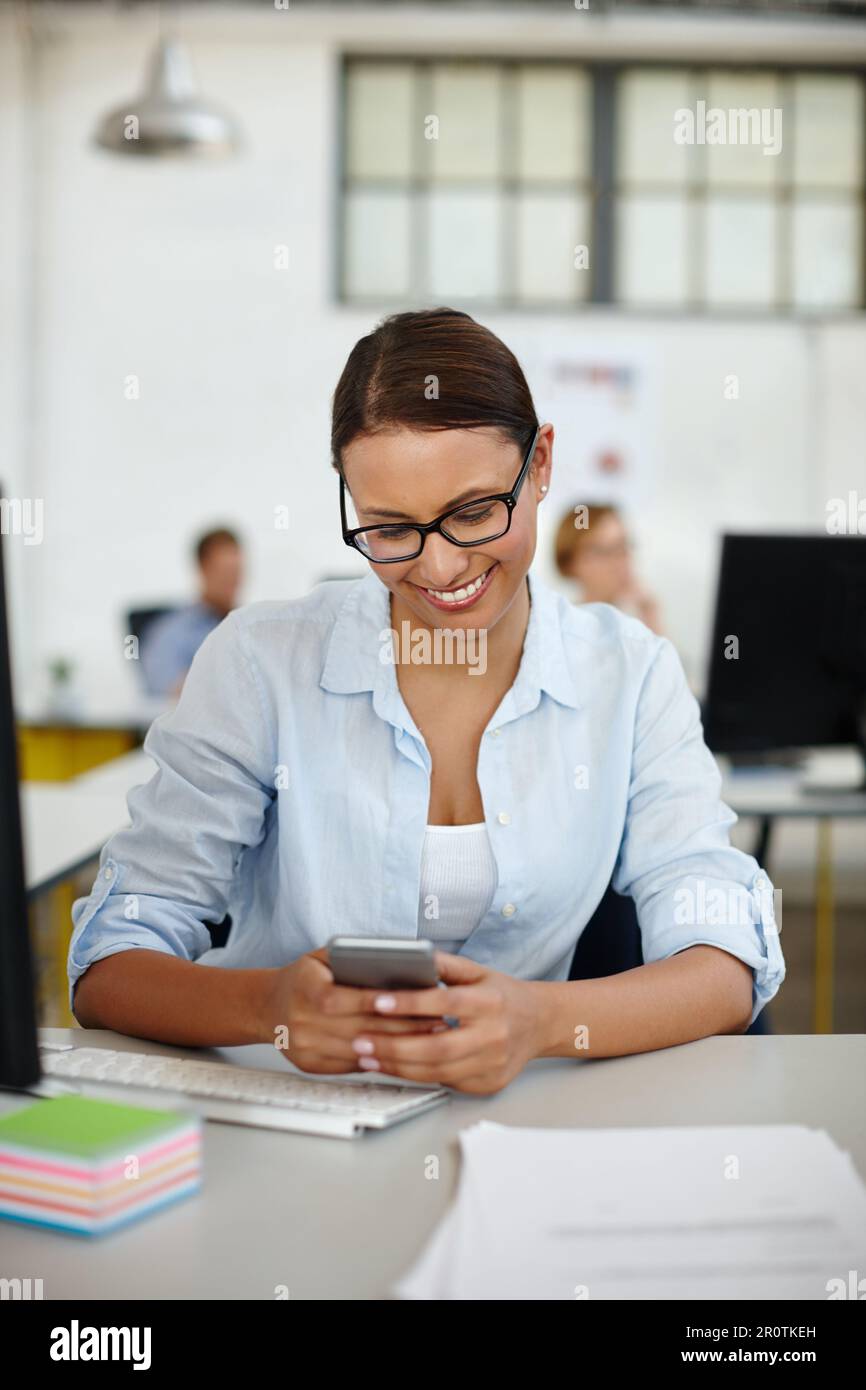 She got a thank-you email from a client. a young female designer using ...