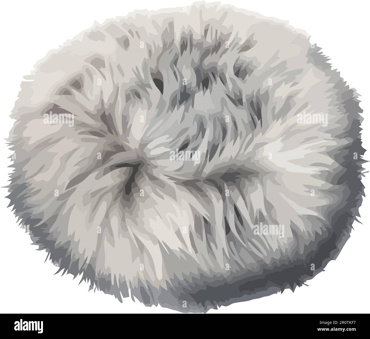 Fluffy animal shapes in organic wool material Stock Vector Image & Art ...