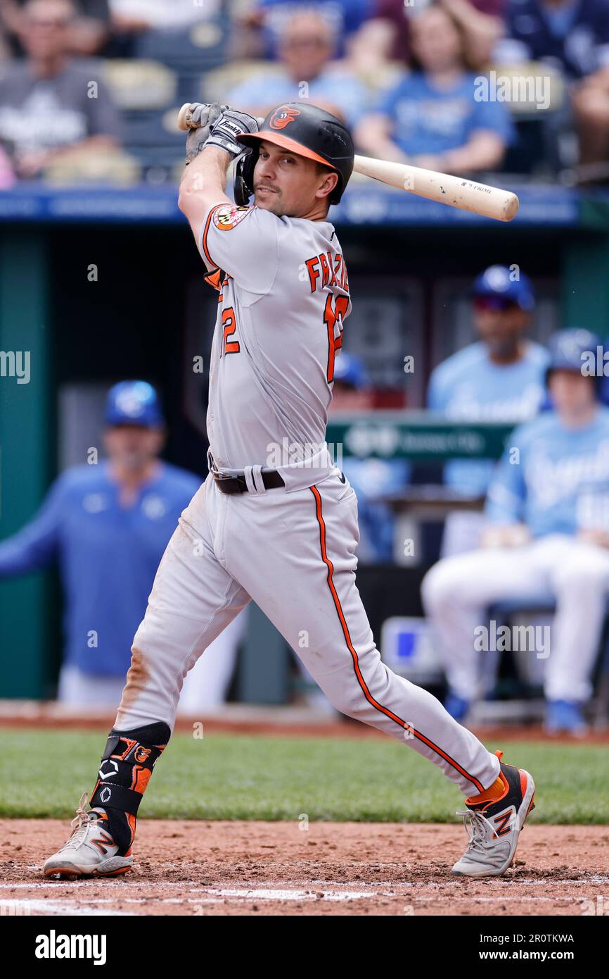 KANSAS CITY, MO - MAY 04: Baltimore Orioles second baseman Adam Frazier ...