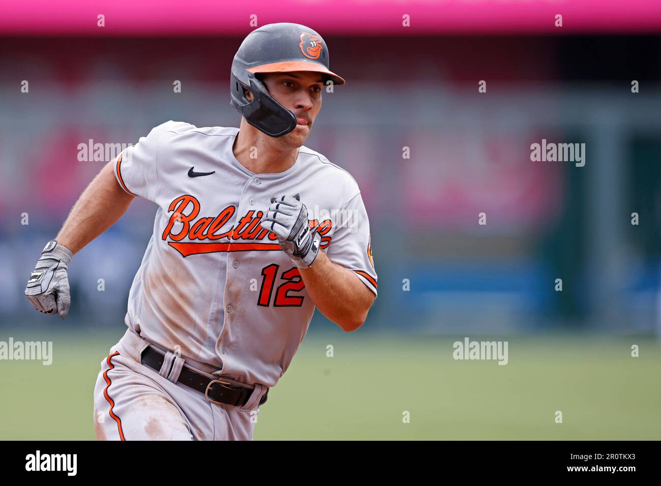 KANSAS CITY, MO - MAY 04: Baltimore Orioles second baseman Adam Frazier ...
