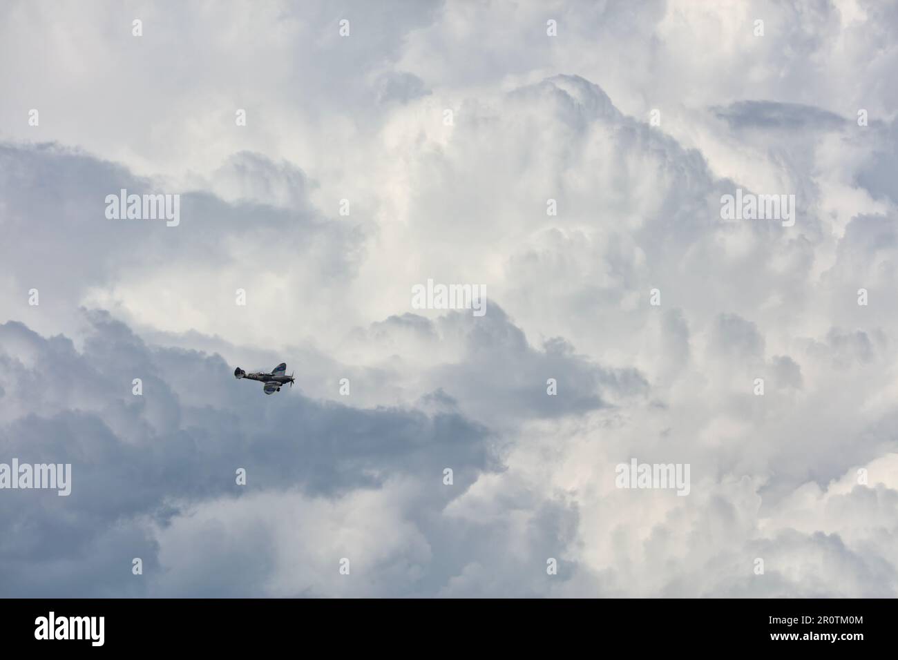 Superrmarine Spitfire (two seat passenger carrying) turns to land at ...