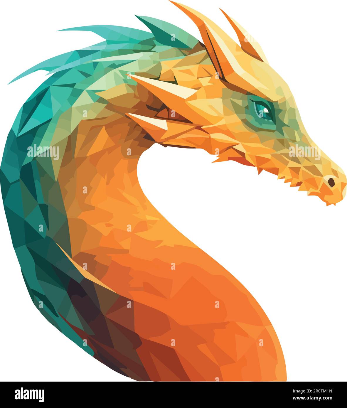 Furious dragon mascot symbolizes aggression Stock Vector Image & Art ...