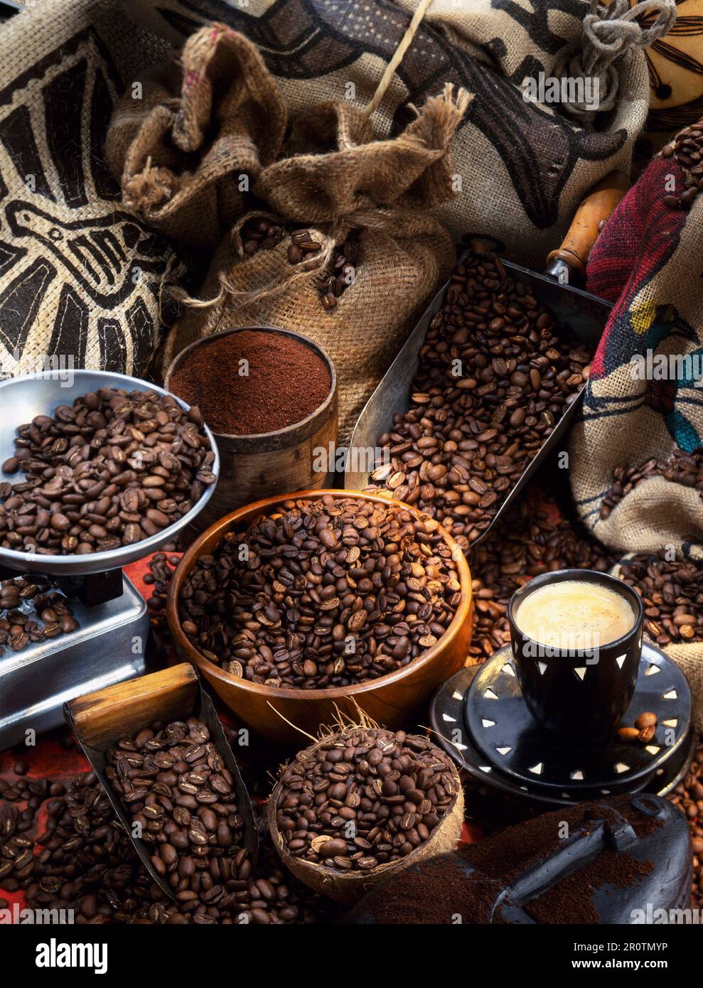 Selection of coffee beans Stock Photo - Alamy