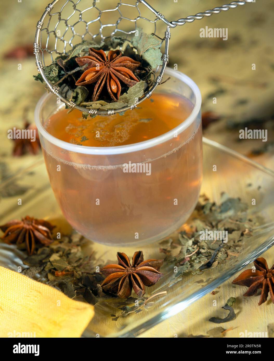 Herbal tea with star anise and mint Stock Photo - Alamy