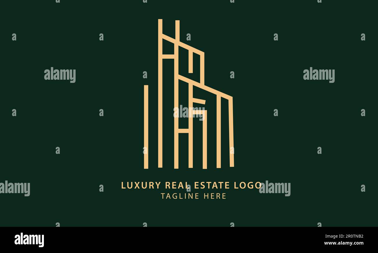 Luxury real estate logo design with line style.Modern luxury, gold real ... Luxury real estate logo design with line style.Modern luxury, gold real ...