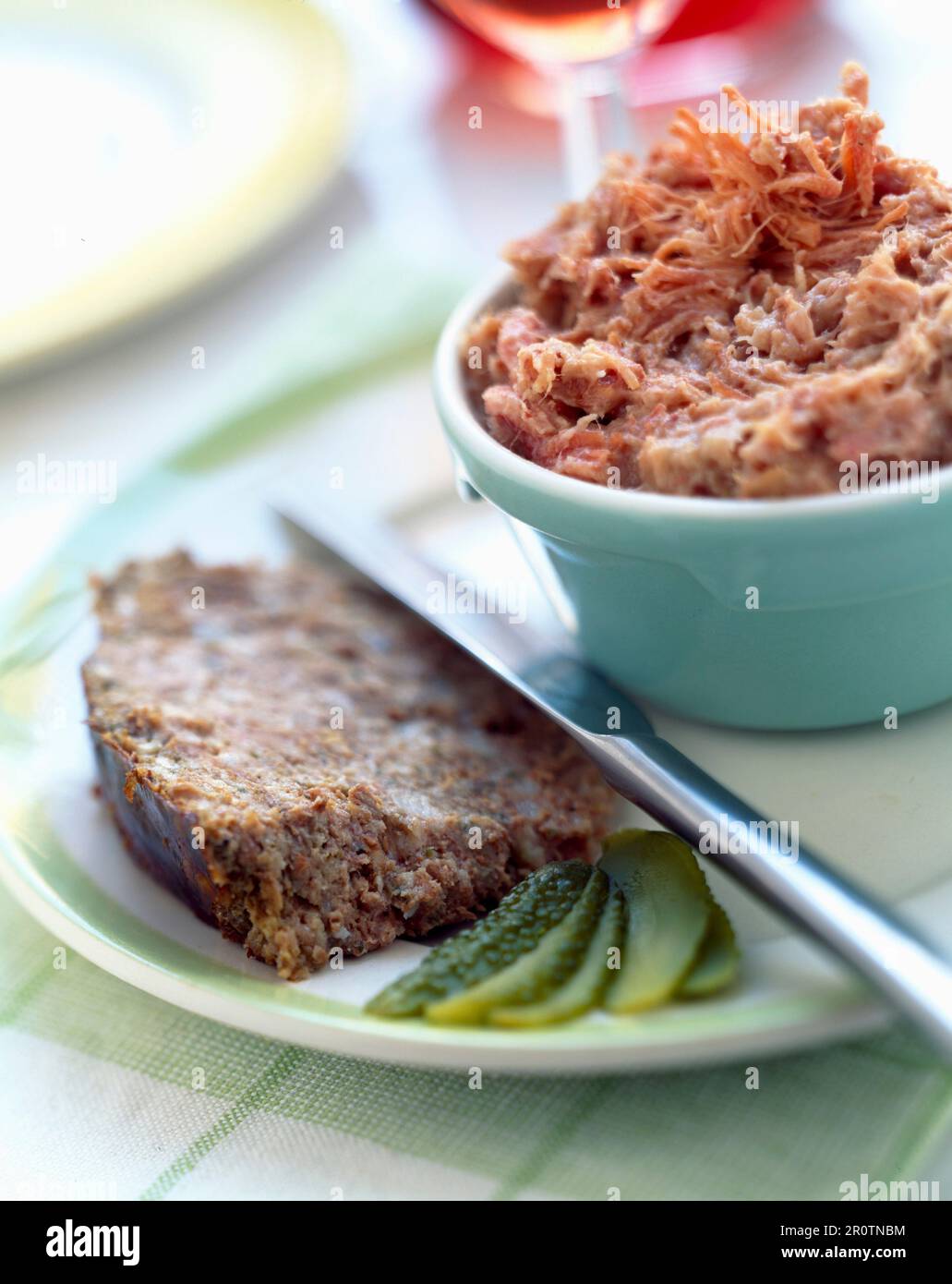 Slice of pâté and potted meat Stock Photo - Alamy