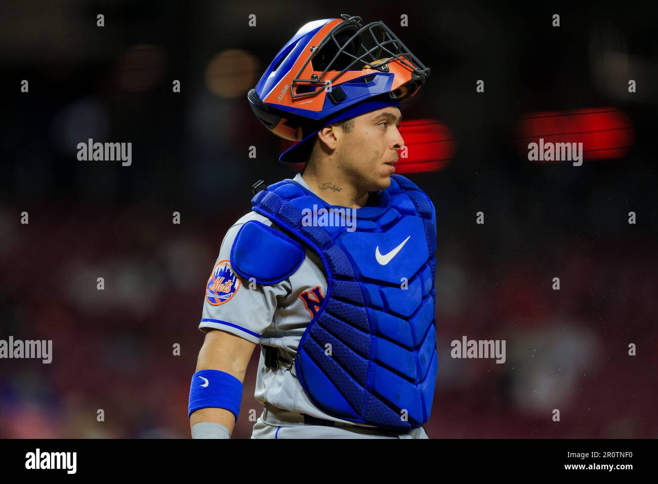New York Mets' Francisco Alvarez stands on the field during a baseball ...