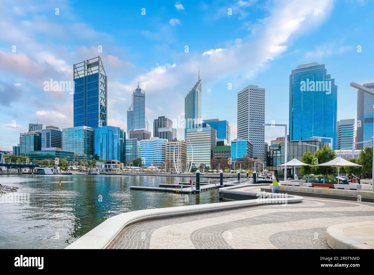 Perth downtown city skyline cityscape of Australia with blue sky Stock ...