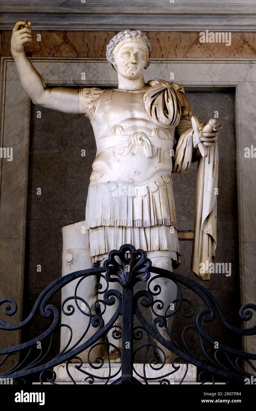 Statue of Emperor Constantine in Basilica Saint John Lateran in Rome ...