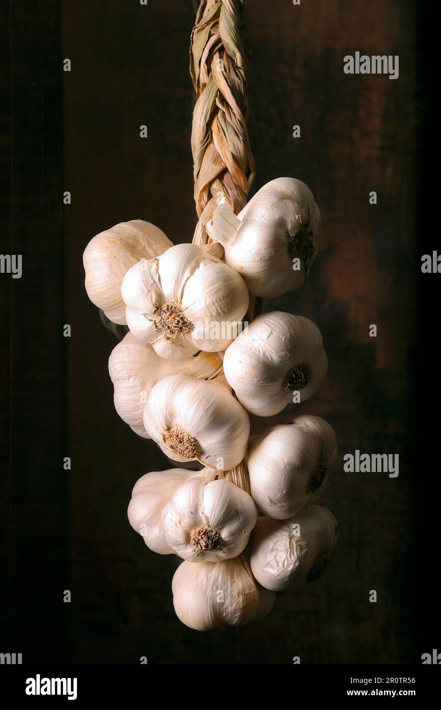 braid of garlic Stock Photo - Alamy