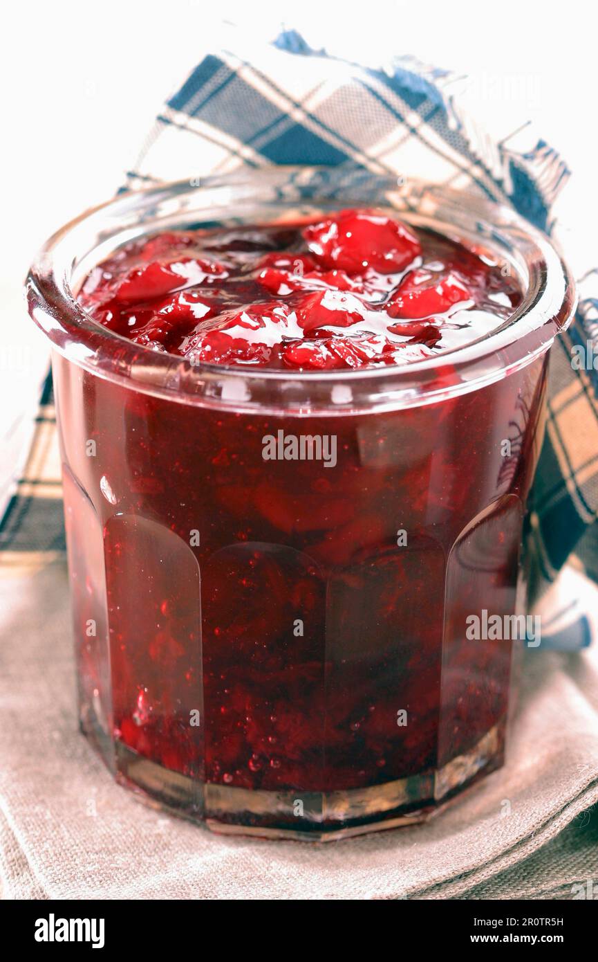 Morello cherry jam hi-res stock photography and images - Alamy