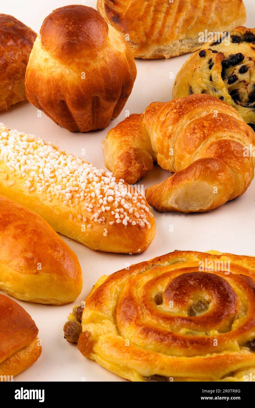 Selection of viennoiserie pastries Stock Photo - Alamy