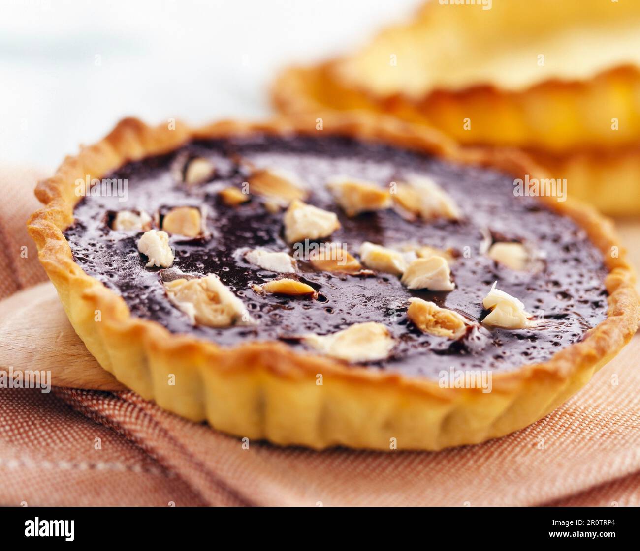 Chocolate and Touron tart Stock Photo - Alamy