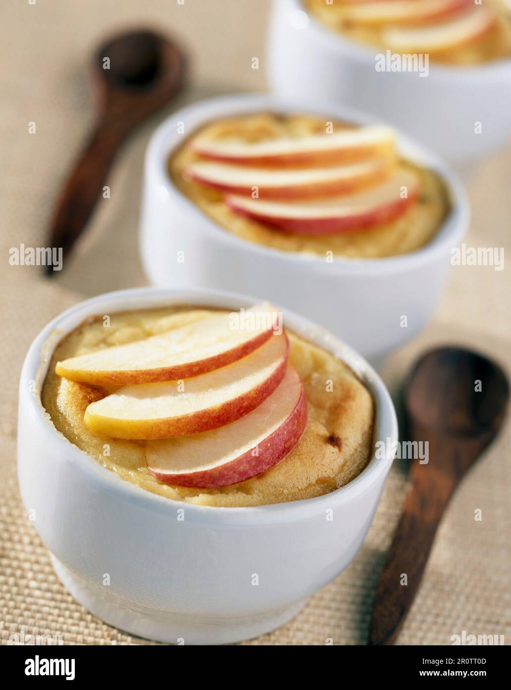 Apple and rhum flan Stock Photo - Alamy