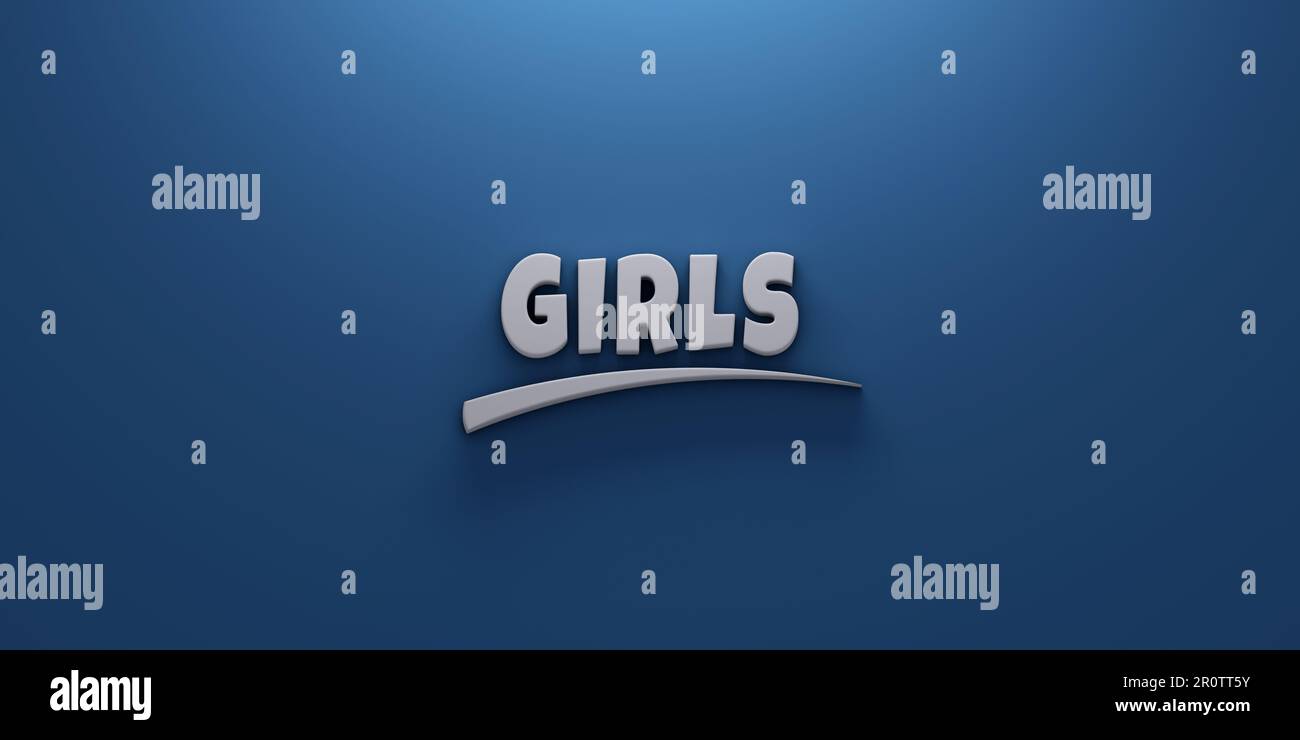 Girls writing lettering background banner Stock Photo - Alamy