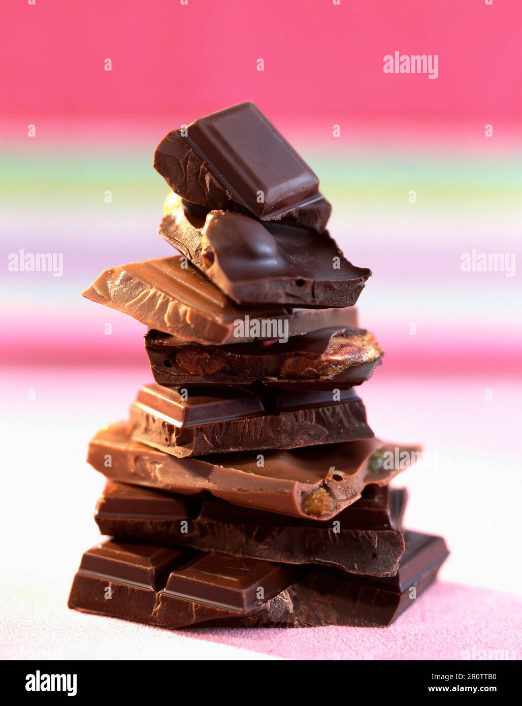 Stack different types chocolate hi-res stock photography and images - Alamy