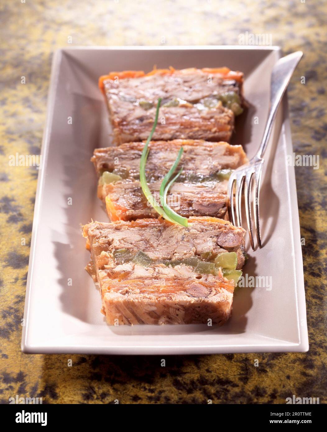 West Indian-style rabbit terrine Stock Photo - Alamy